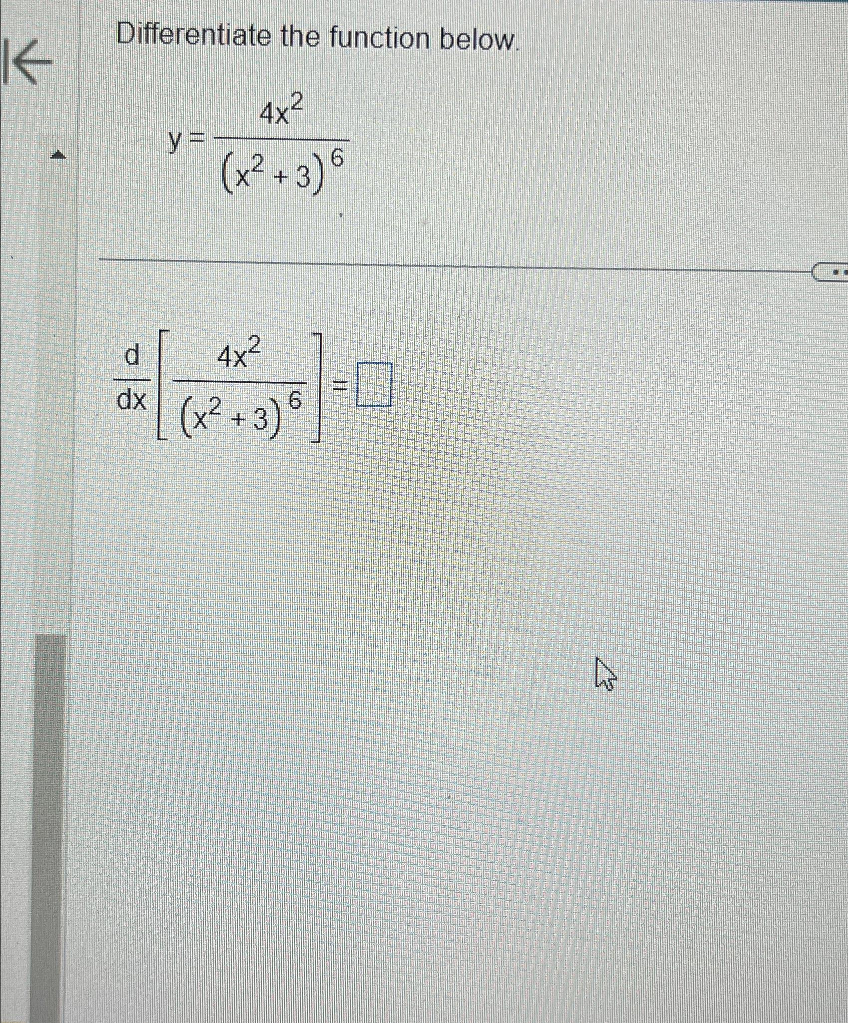 Solved Differentiate the function | Chegg.com