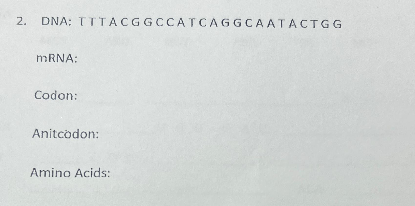 Solved DNA: | Chegg.com