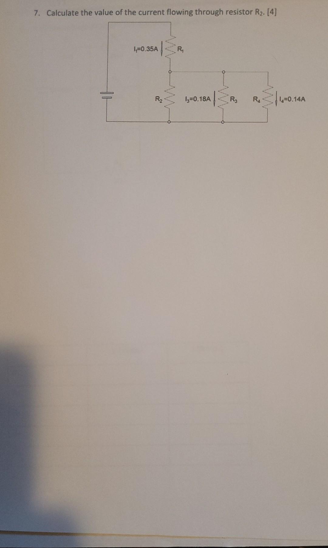 Solved 7. Calculate the value of the current flowing through | Chegg.com