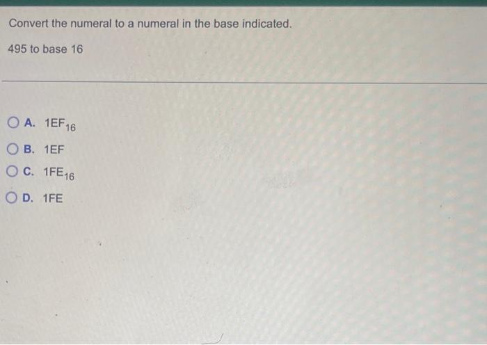 Solved Convert the numeral to a numeral in the base | Chegg.com