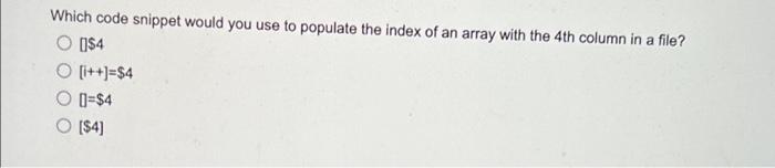 Solved Which code snippet would you use to populate the | Chegg.com