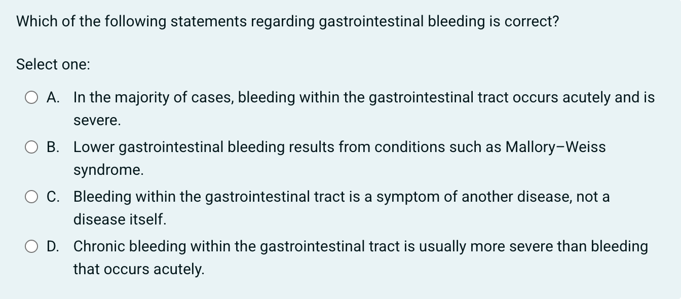 Solved Which of the following statements regarding | Chegg.com