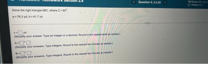 Solved Homework: Homework Section 2.4 Question 4, 24.19 HW | Chegg.com