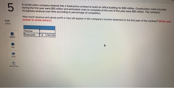 Solved A construction company entered into a fixed-price | Chegg.com