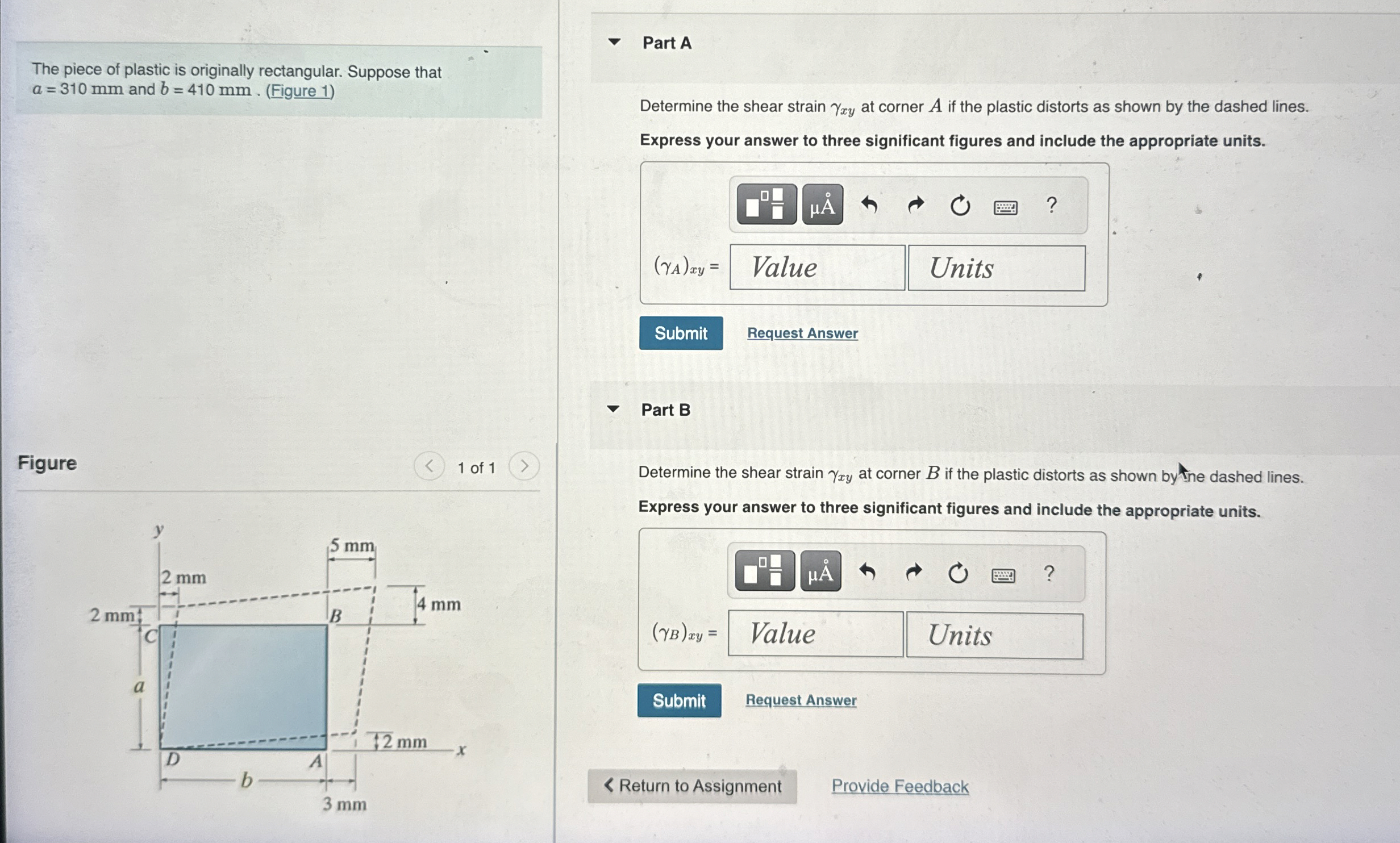 Solved The piece of plastic is originally rectangular. | Chegg.com