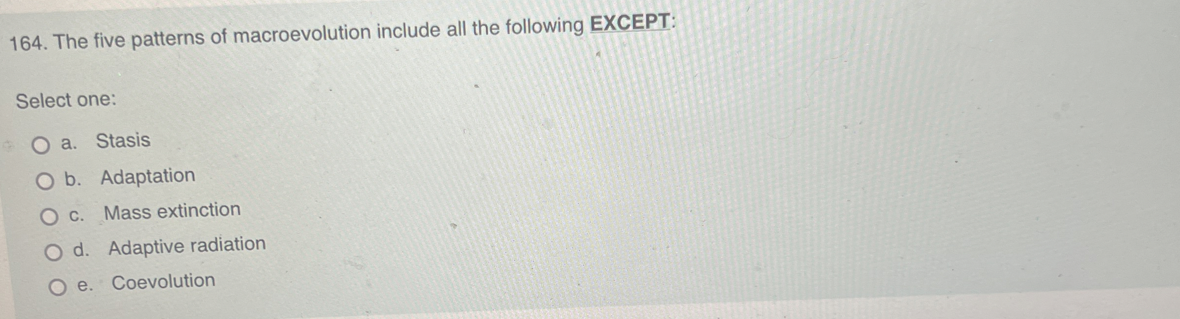 Solved The five patterns of macroevolution include all the | Chegg.com