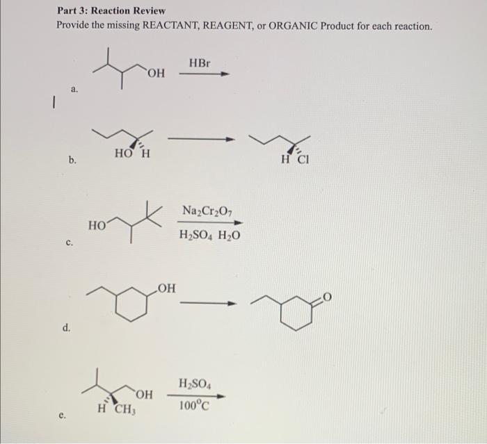 Solved Part 3: Reaction ReviewProvide the missing REACTANT, | Chegg.com