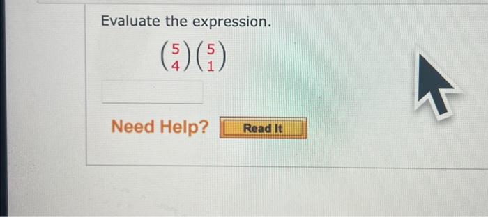 Solved Evaluate the expression. (54)(51) | Chegg.com