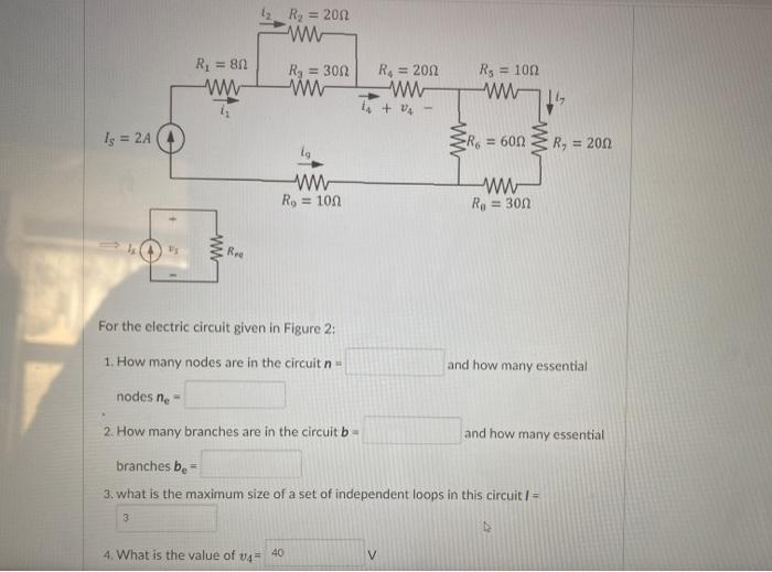 Solved For the electric circuit given in Figure 2: 1. How | Chegg.com