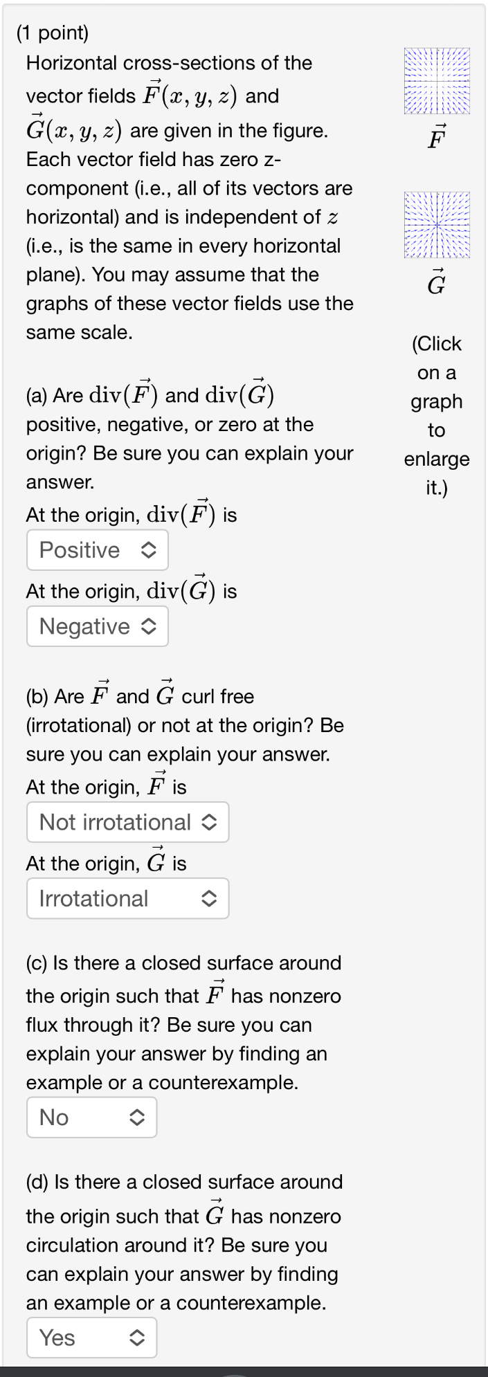 Solved (1 ﻿point)Horizontal cross-sections of the vector | Chegg.com