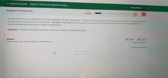 Solved - Save & Exit Certify Lesson: 11.2b Describe | Chegg.com