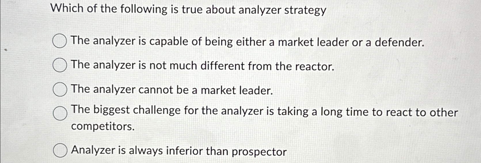 Solved Which of the following is true about analyzer | Chegg.com