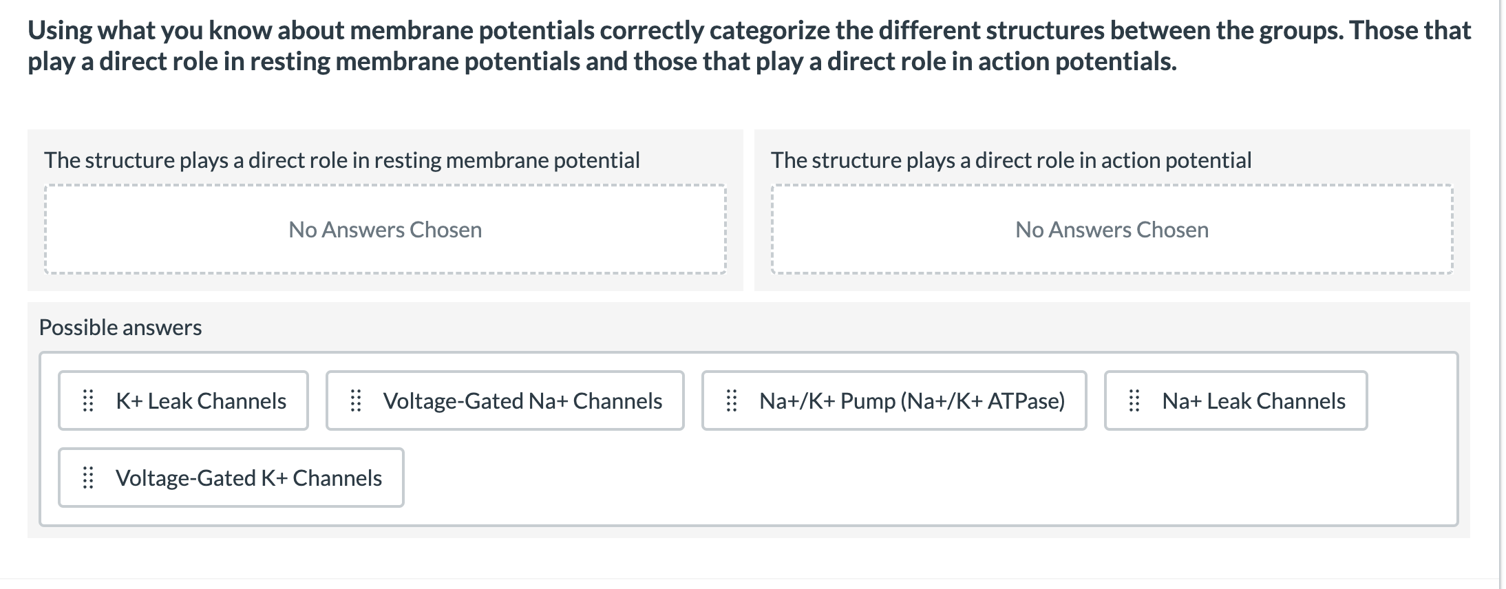 Solved Using what you know about membrane potentials | Chegg.com
