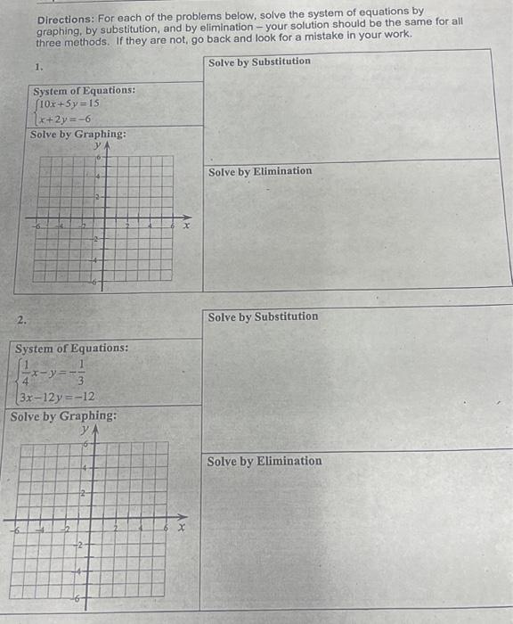 Solved Directions: For each of the problems below, solve the | Chegg.com