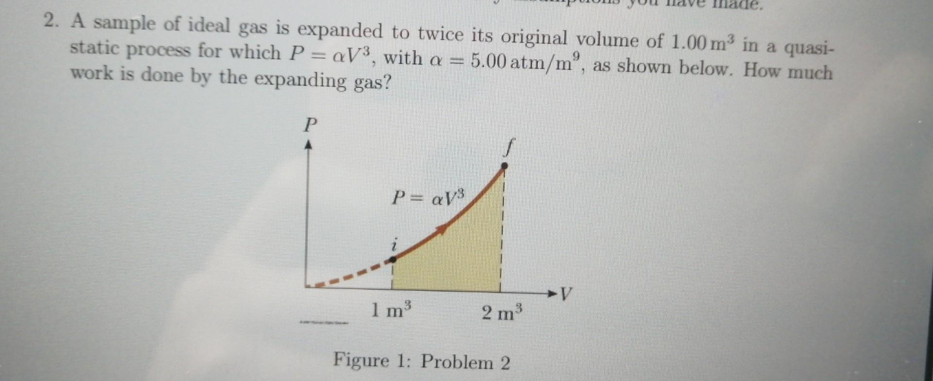 Solved 2. A sample of ideal gas is expanded to twice its | Chegg.com
