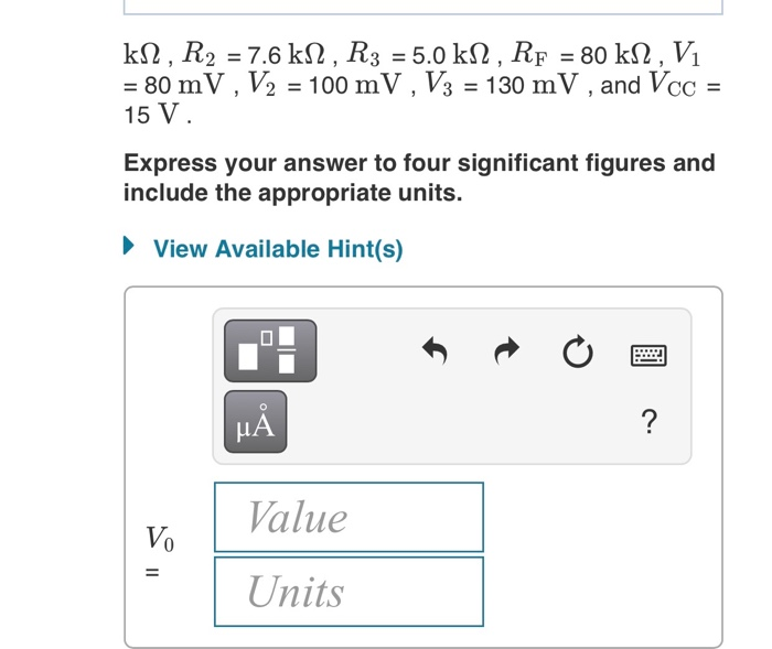 Solved Part A Calculating The Output Voltage Of A Summing