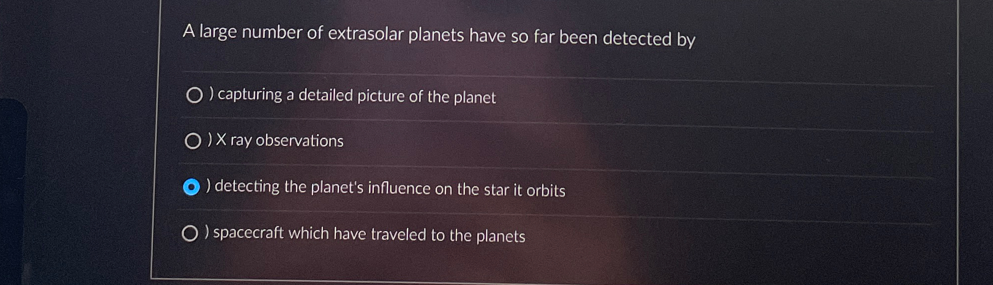 Solved A large number of extrasolar planets have so far been | Chegg.com