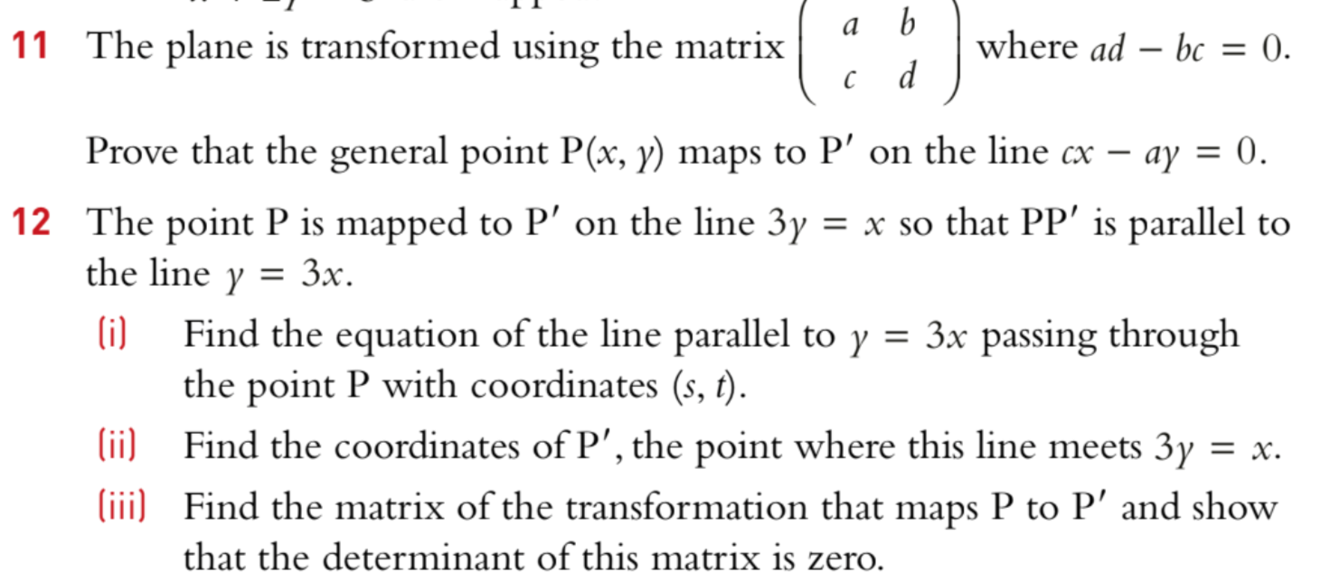 Solved 11. ﻿The plane is transformed using the matrix | Chegg.com
