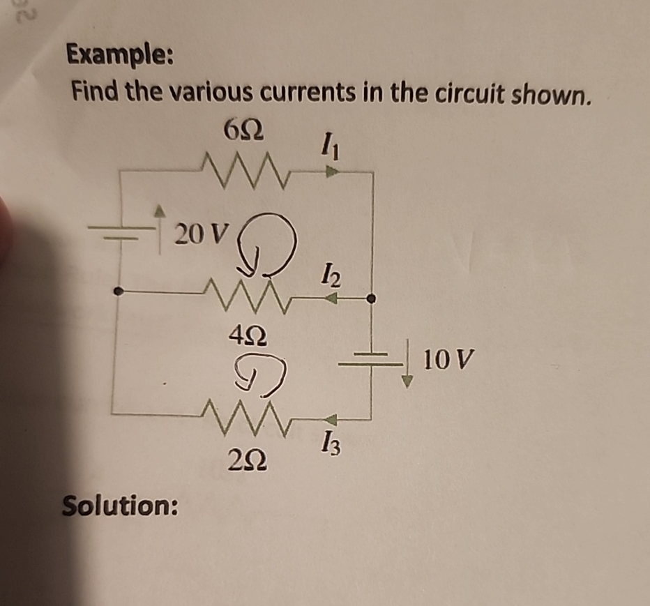 Solved Find the various currents in the circuit shown. | Chegg.com