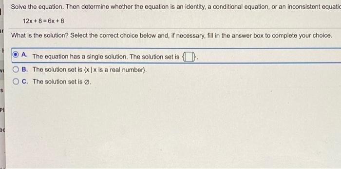 Solved Solve the equation. Then determine whether the | Chegg.com