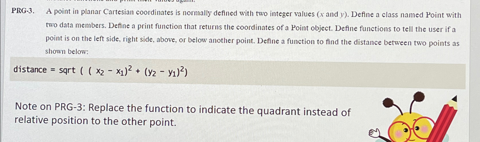 Solved Programming in C++PRG-3. ﻿A point in planar Cartesian | Chegg.com