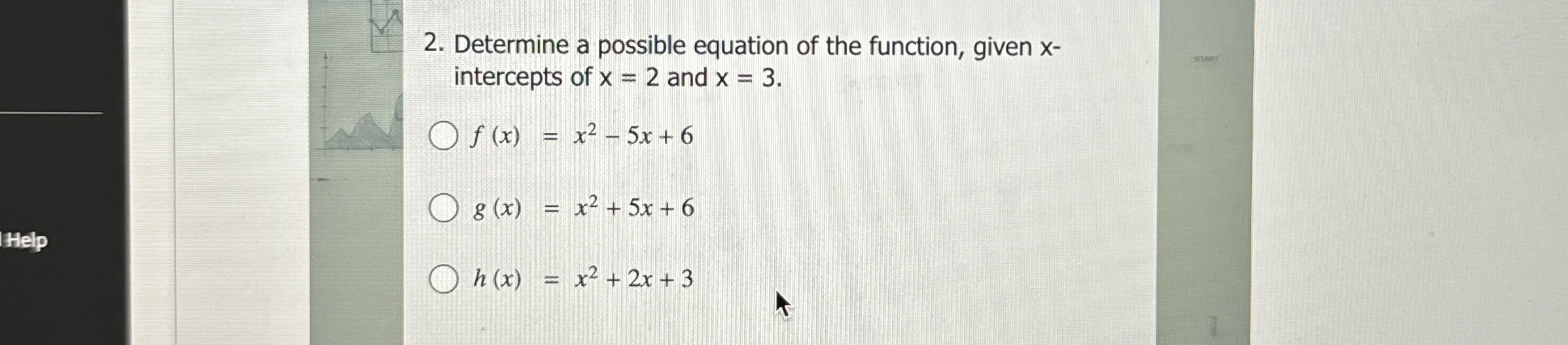 Solved Determine a possible equation of the function, given | Chegg.com