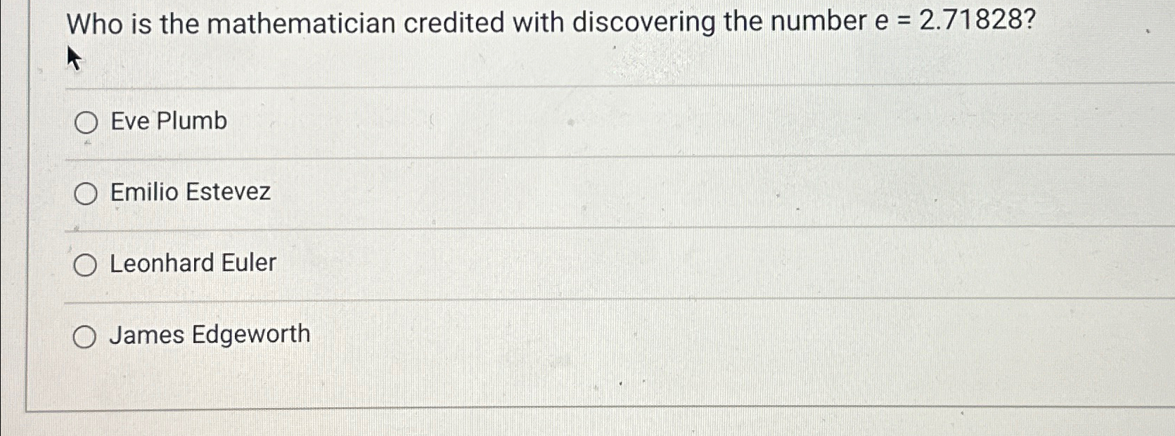 Solved Who is the mathematician credited with discovering | Chegg.com