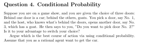 Solved Conditional ProbabilityQuestion 4. ﻿Conditional | Chegg.com