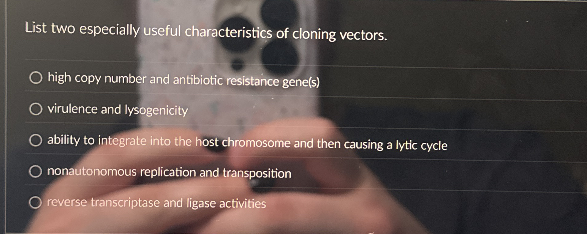 High Quality SOLUTION List two especially useful characteristics of cloning | Chegg.com