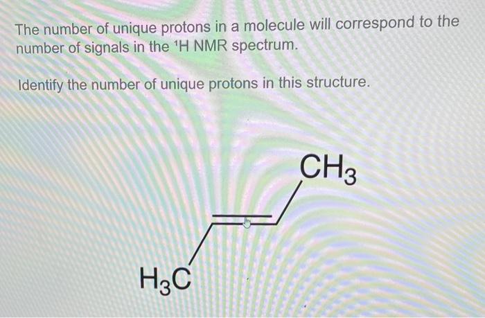 Solved The number of unique carbons in a molecule will | Chegg.com