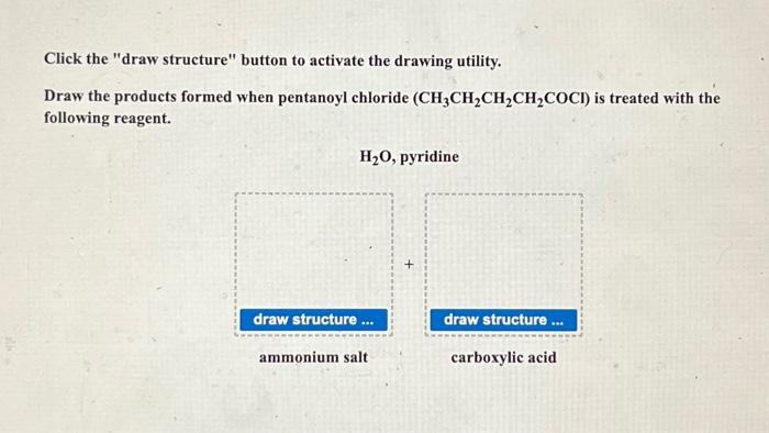 Solved Click the "draw structure" button to activate the | Chegg.com