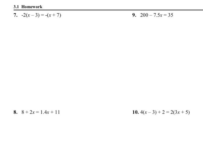 Solved solve equations, CHECK your solution by putting it | Chegg.com