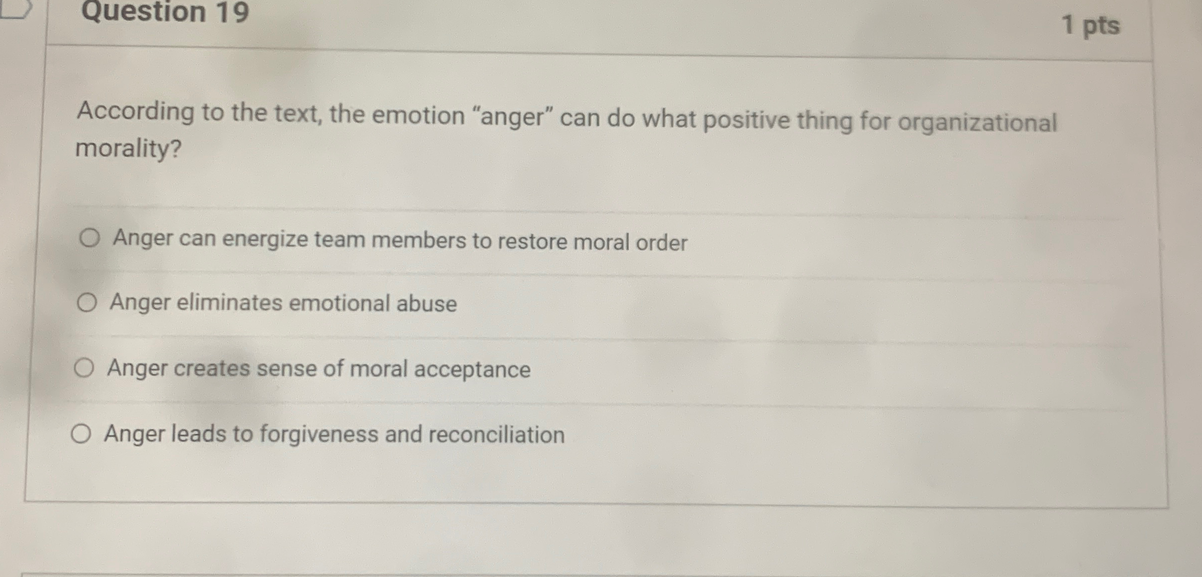 Solved Question 191 ﻿ptsAccording to the text, the emotion | Chegg.com