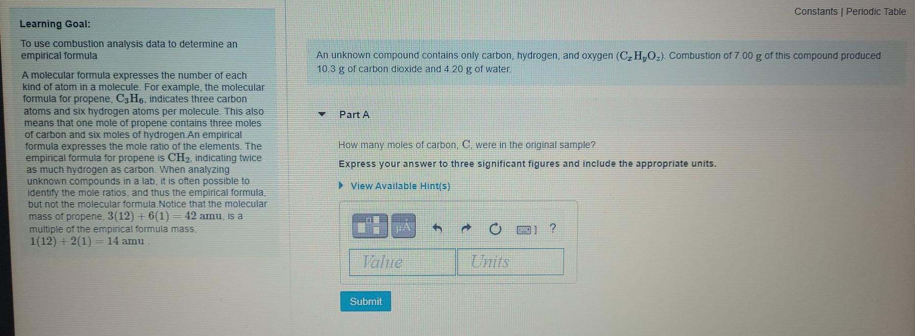 Solved Constants Periodic Table Learning Goal: To use | Chegg.com