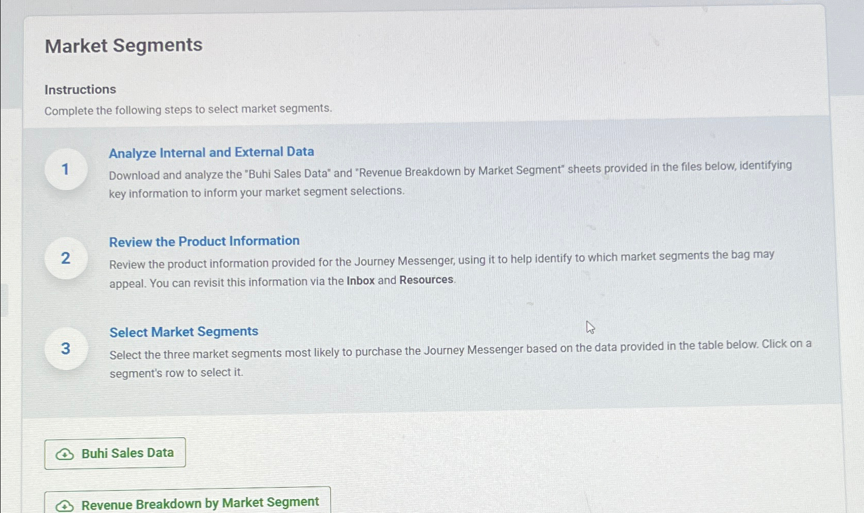 Market SegmentsInstructionsComplete the following | Chegg.com