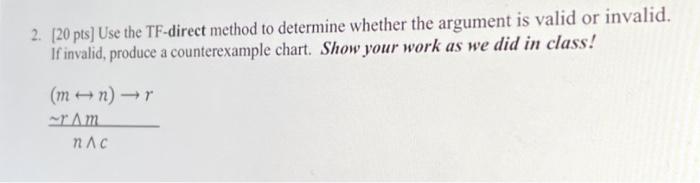 Solved 2. [20 pts] Use the TF-direct method to determine | Chegg.com