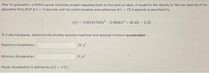 Solved After his graduation, a Wilfrid Laurier University | Chegg.com
