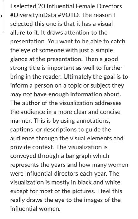 Solved Can you describe ways in which data visualizations | Chegg.com