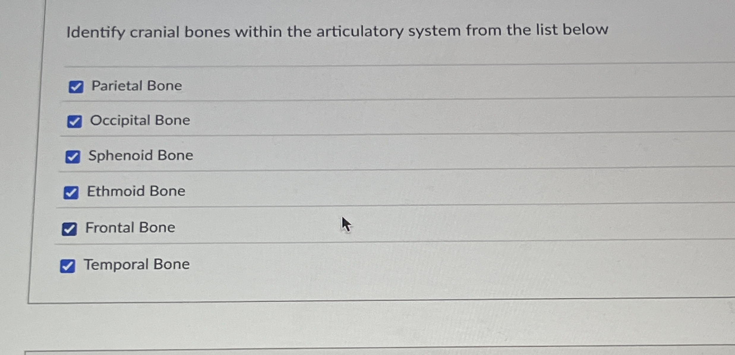 Solved Identify cranial bones within the articulatory system | Chegg.com