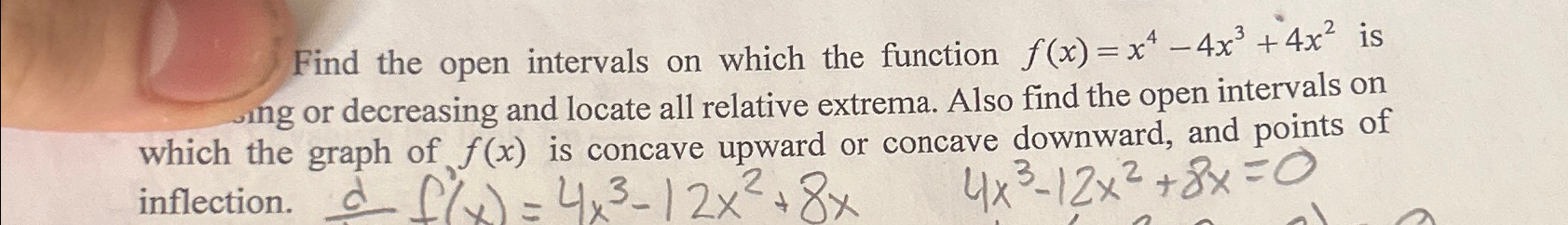 Solved Find the open intervals on which the function | Chegg.com