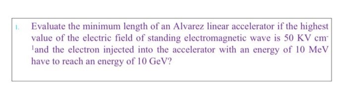 Solved 1. Evaluate the minimum length of an Alvarez linear | Chegg.com