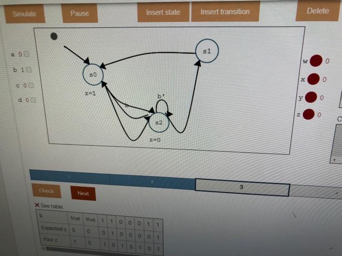 Simulate Pause Insert stale Insert transition Delete | Chegg.com
