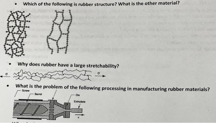 Solved Which of the following is rubber structure? What is | Chegg.com