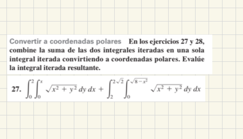 Solved Convertir a coordenadas polares En los ejercicios 27 | Chegg.com
