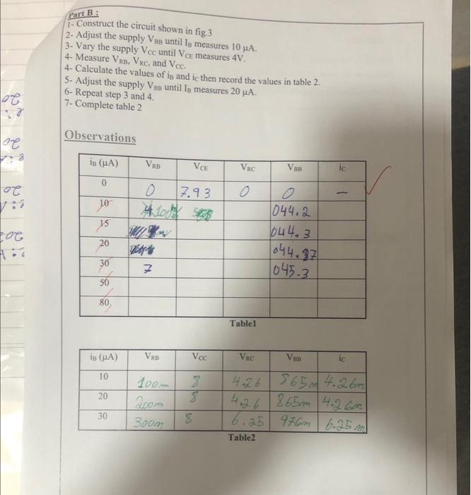 Solved Part A : 1- Construct the circuit shown in fig.3, use | Chegg.com
