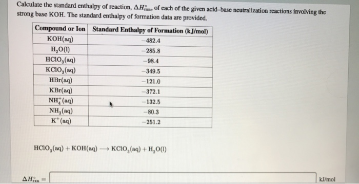 Solved Calculate the standard enthalpy of reaction, AH , of | Chegg.com