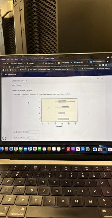 Match each five number summary with one of the | Chegg.com
