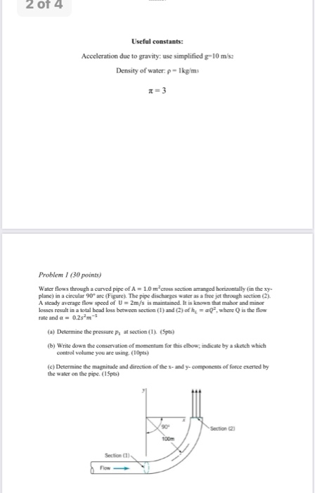 Solved 2 of 4 Useful constants: Acceleration due to gravity: | Chegg.com