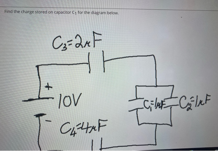 Solved Find the charge stored on capacitor C1 for the | Chegg.com