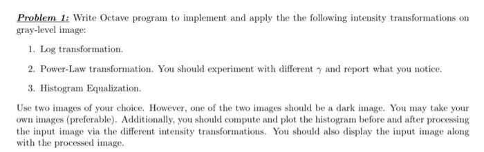 Solved Problem 1 Write Octave Program To Implement And 